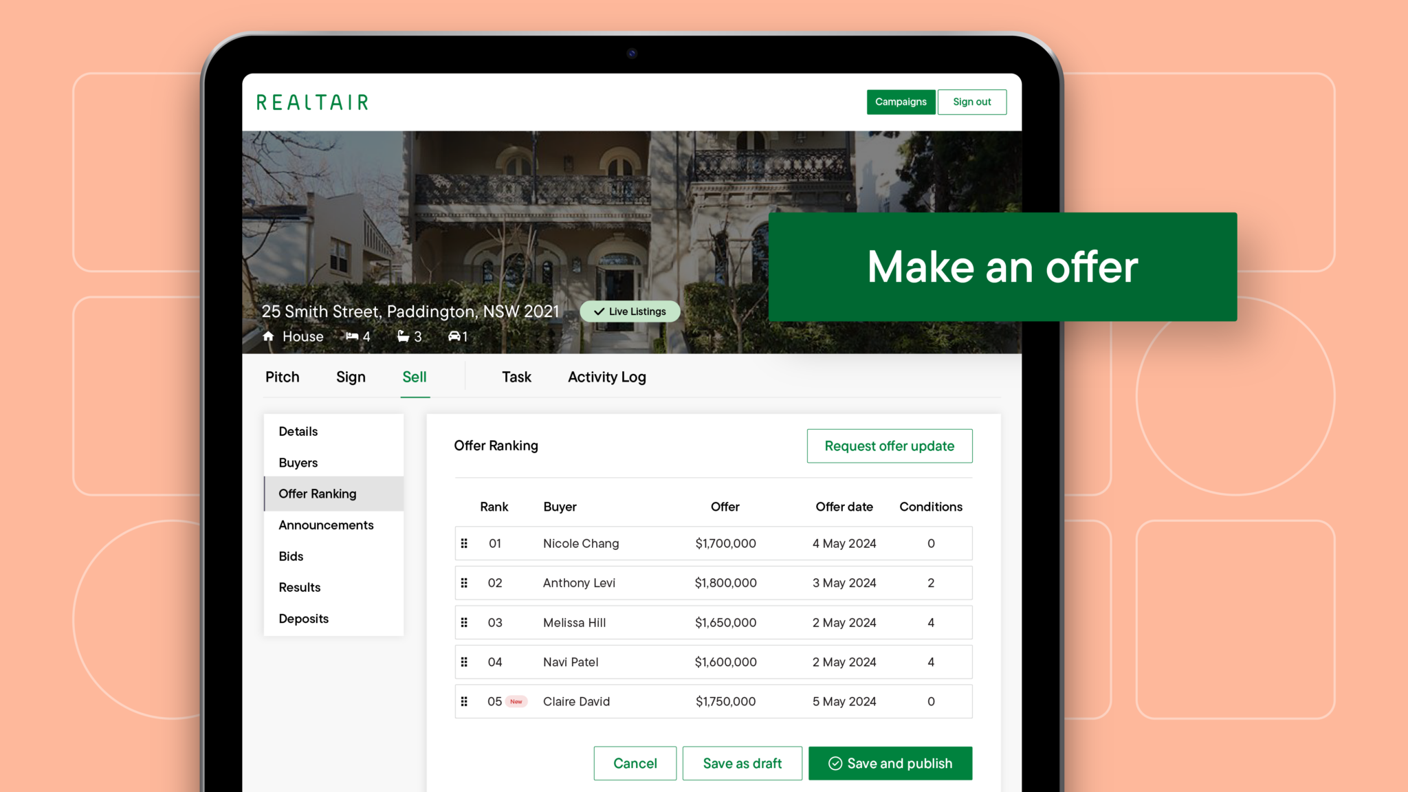How this Perth agent gets buyers to push to their own limits - Realtair